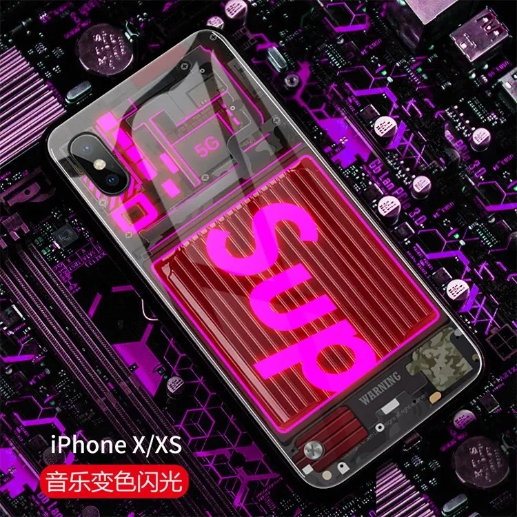 2024 Hot Sale Led Light Smart Luminous Tempered Glass Voice-activated ...