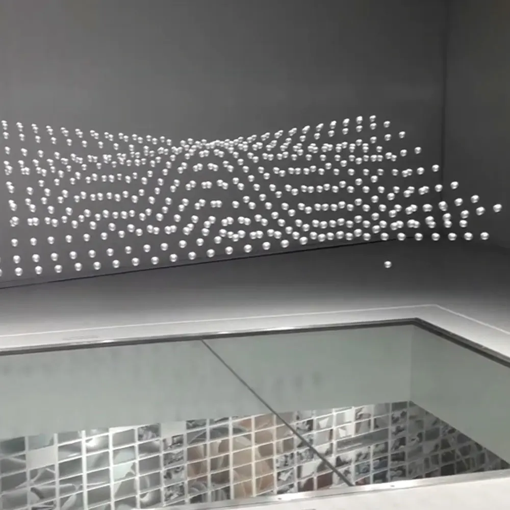 Modern Raindrop Round Metal Balls Dancing Kinetic Dynamic Sculpture ...