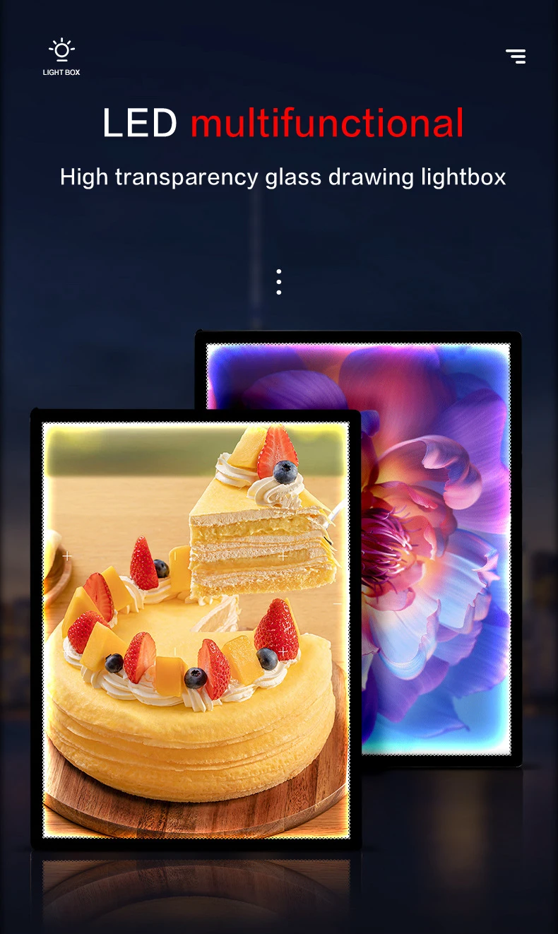 Aigao Standard Size Led Light Box Led Light Box Picture Frame Led Light ...