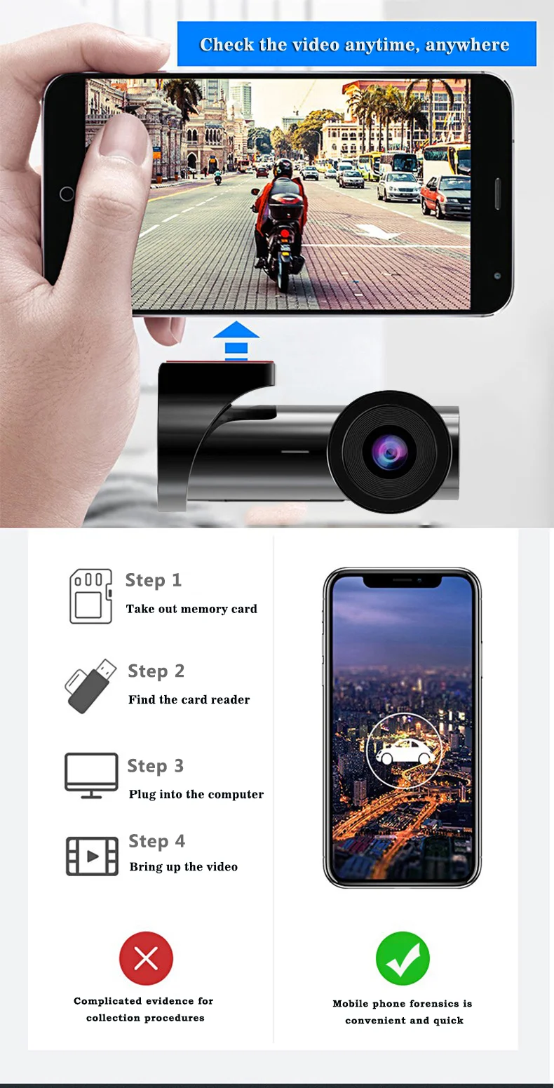 Universal Fhd 4k Night Vision Mini Car Camera Video Recorder Wireless ...