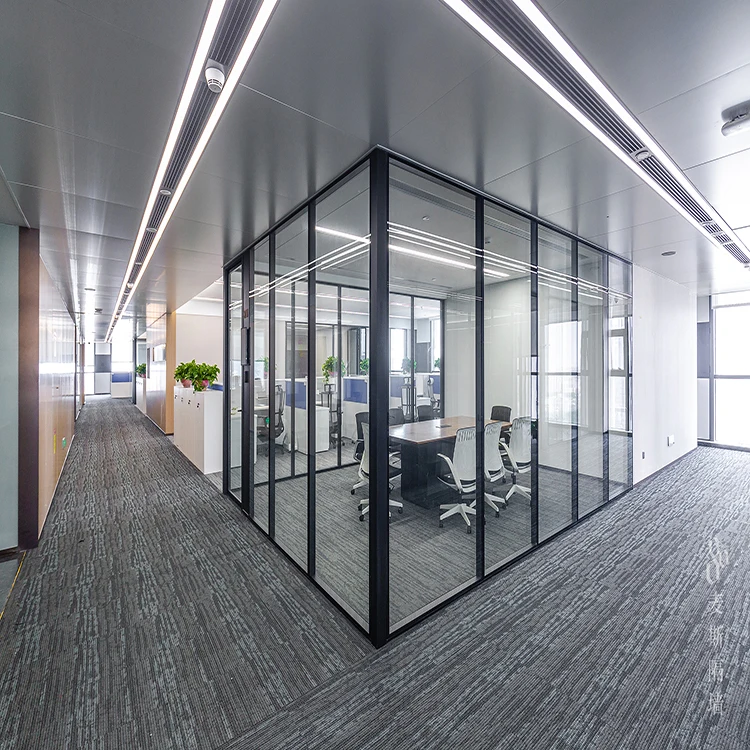 Modern Invisible Frame Glazing Wall Stylish Glass Modular Partition ...
