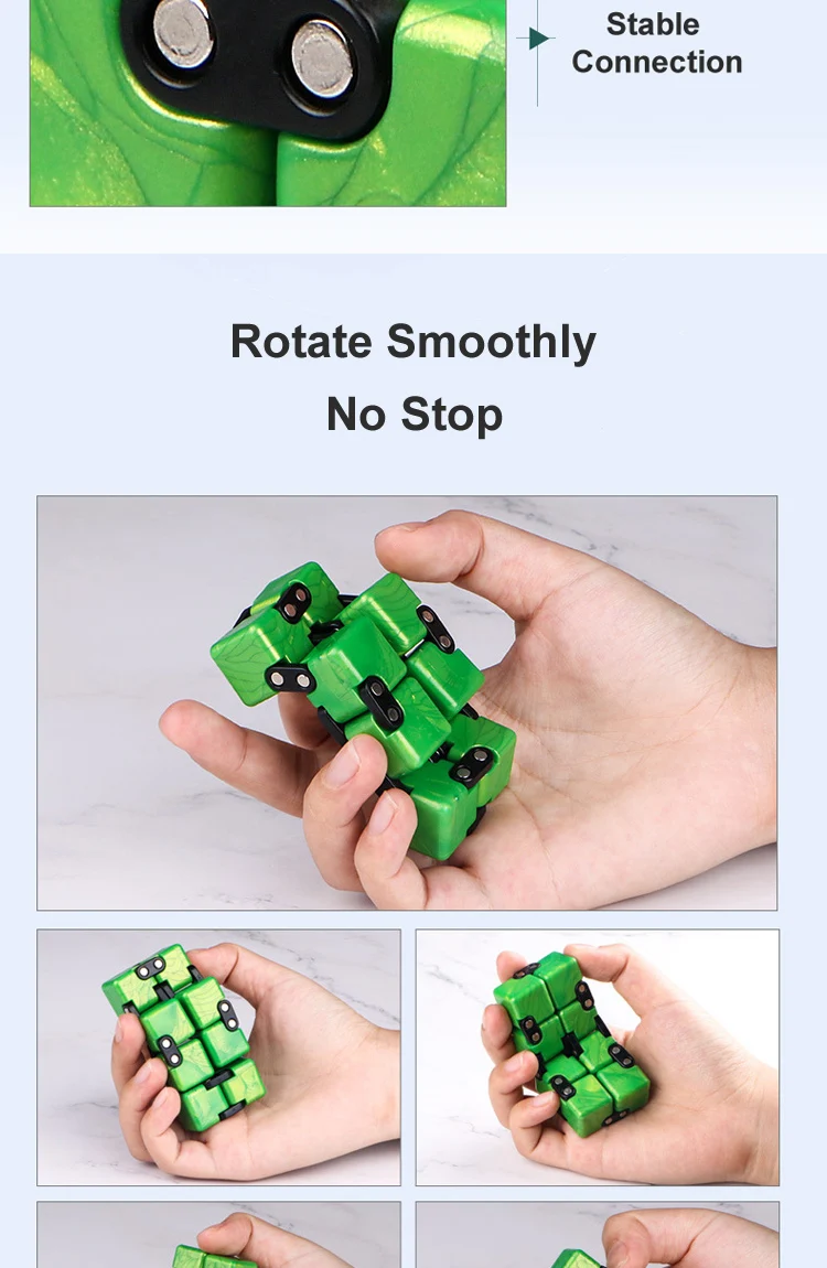 Puzzle Fidget Cube - Folding Infinity Cube for Stress Relief