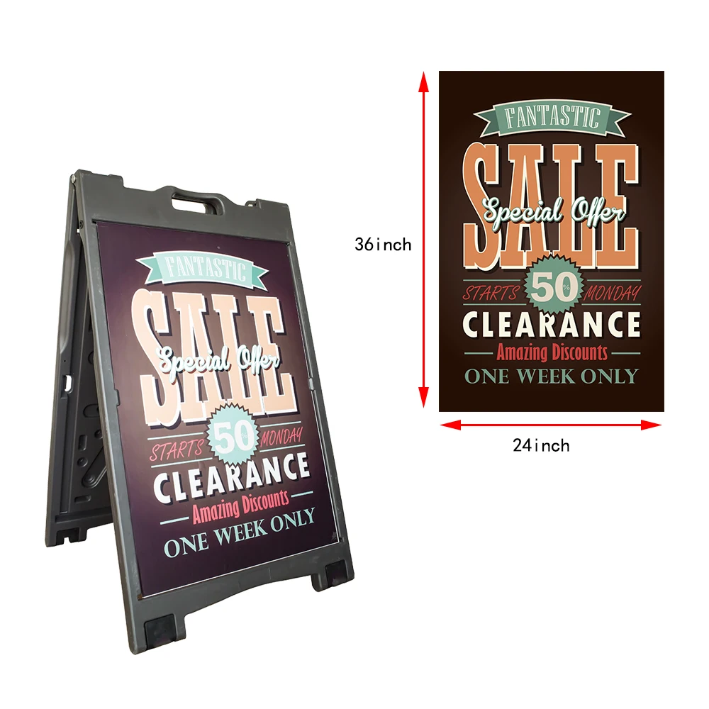 TIANMEI Plastic Sign Frame - Durable 24x36 Display Board