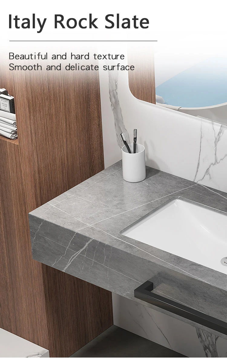 Modern Wall Hung Vanity Hand Wash Basin - Black & White