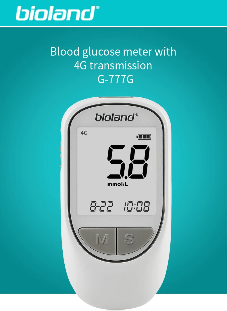 4g Transmission Telehealth Glucometer Wireless Blood Glucose Meter ...