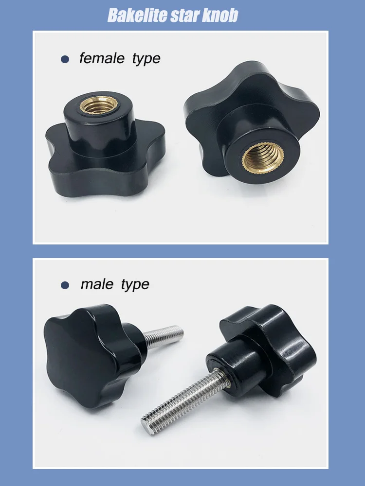 High Quality Black Bakelite Lobe Knobs - Perfect for Furniture