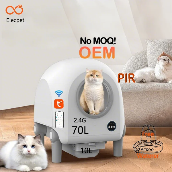 Elecpet Self Cleaning Litter Boxes Automatic Toilet For Cat Smart Cat ...