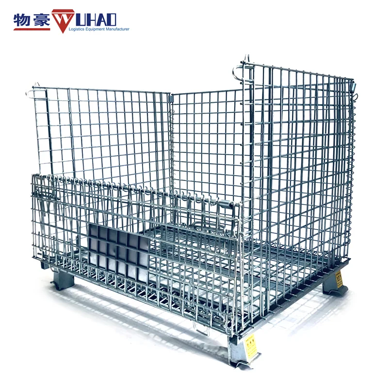 Customized Collapsible Stacking Wire Mesh Container Cage Mesh Wire Mesh ...