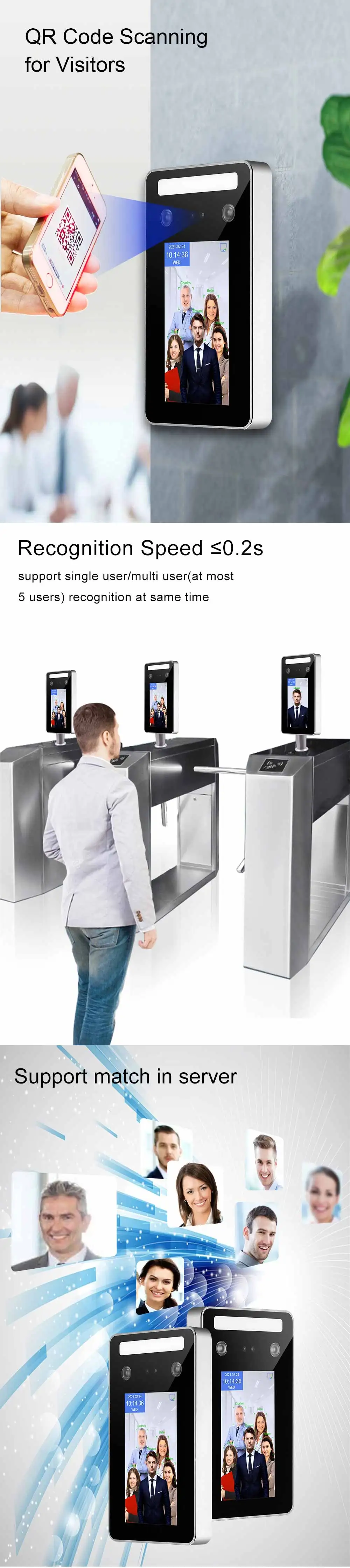 Ai Dynamic Face Recognition Standalone System Access Control Time Attendance Terminal - Buy ...