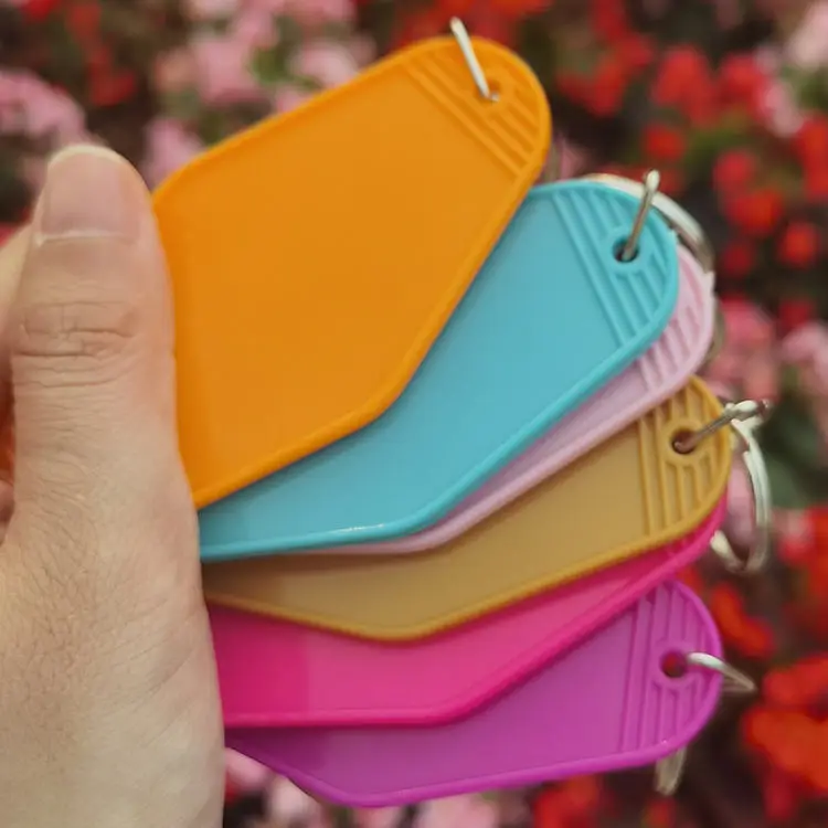 Promotional Blank Retro Vintage Motel Keychain Custom Logo Popular ...