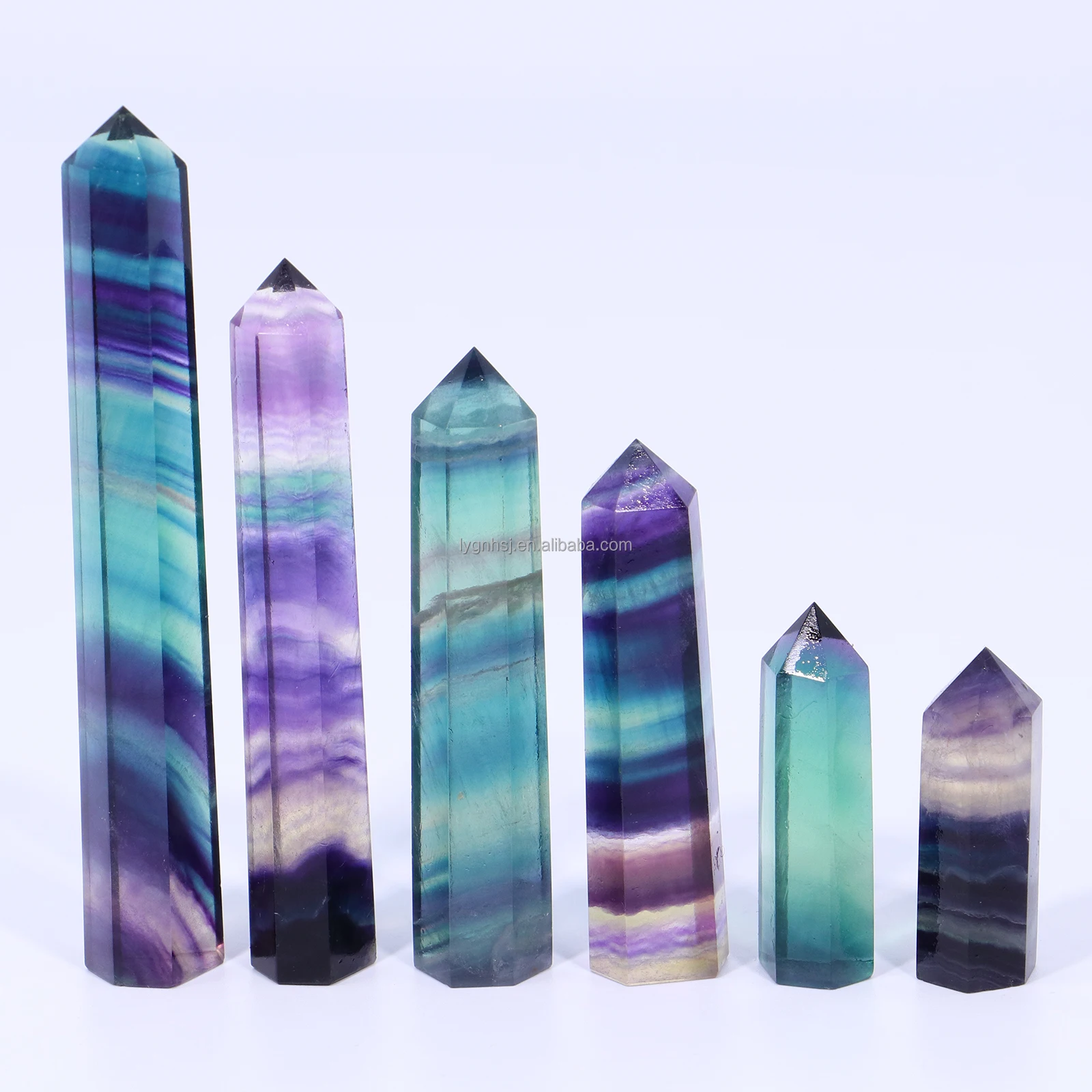 Beautiful Multi Flourite Point Tower 30mm 100mm Flourite Wand Point ...