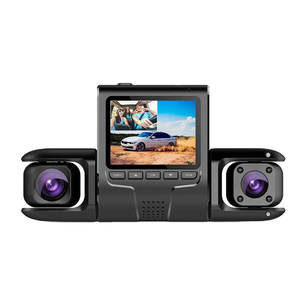 Novatek CPU T200 DVR 1080P+1080P Front and Inside Car Camera with ...