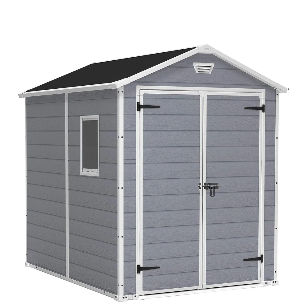 For Keter Manor 6x8 Garden House 185.8x236.8x227H cm Wood Effect Resin ...