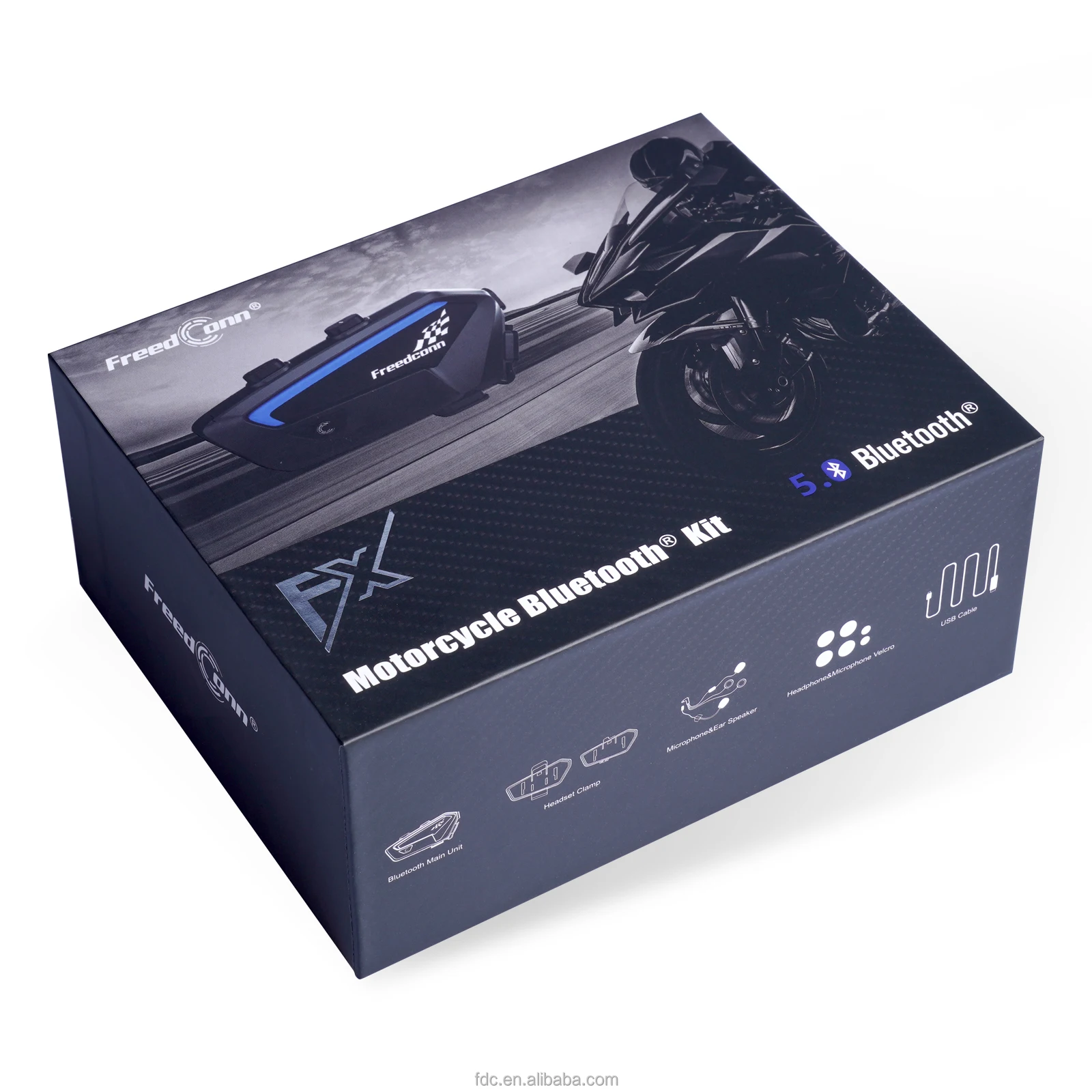 Freedconn Tmax Pro 1200m Bluetooth 5.0 Group Intercom Headset With ...