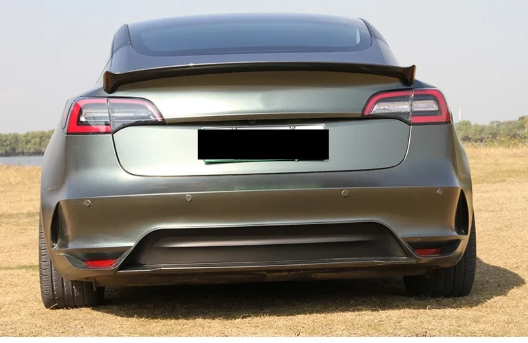 Body Kit Front Rear Bumper Assembly For Tesla Model 3 2018-19 Upgrade ...