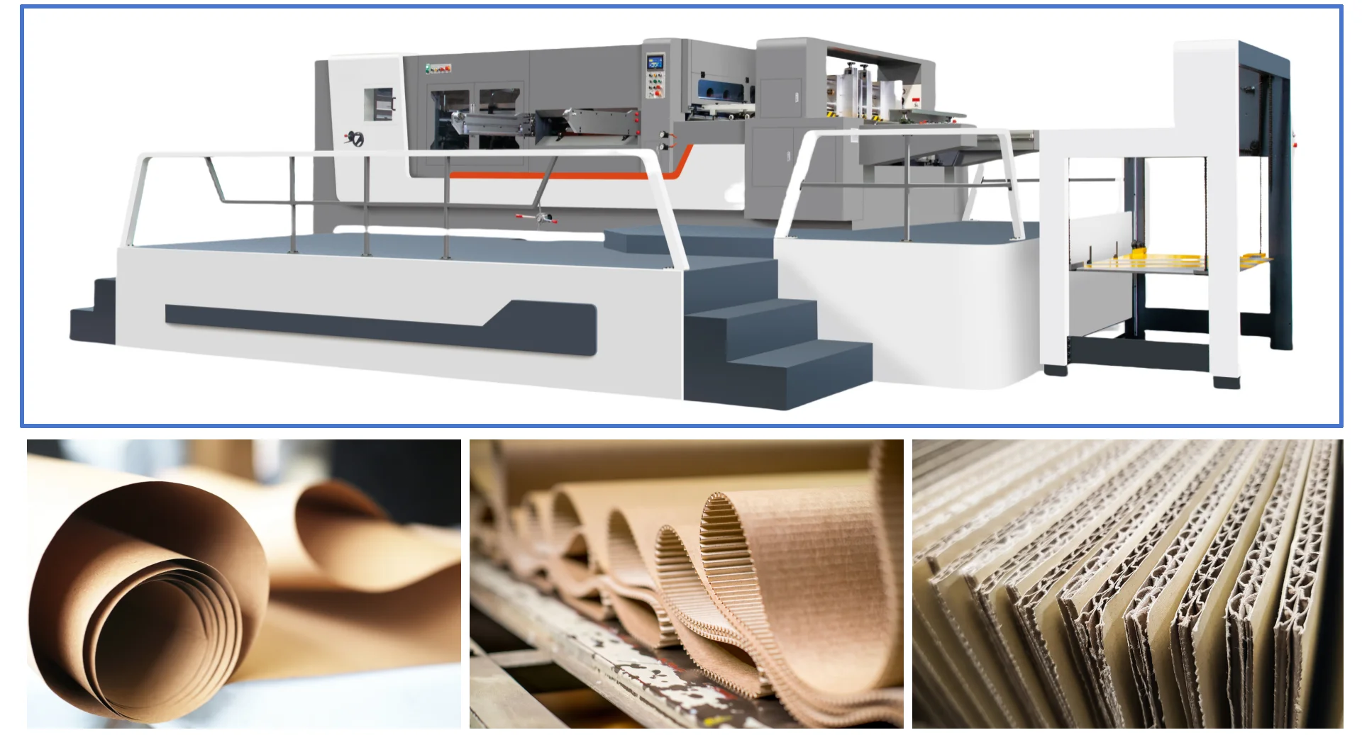 Automatic Flatbed Die Cutting and Creasing Machine for Cardboard and ...