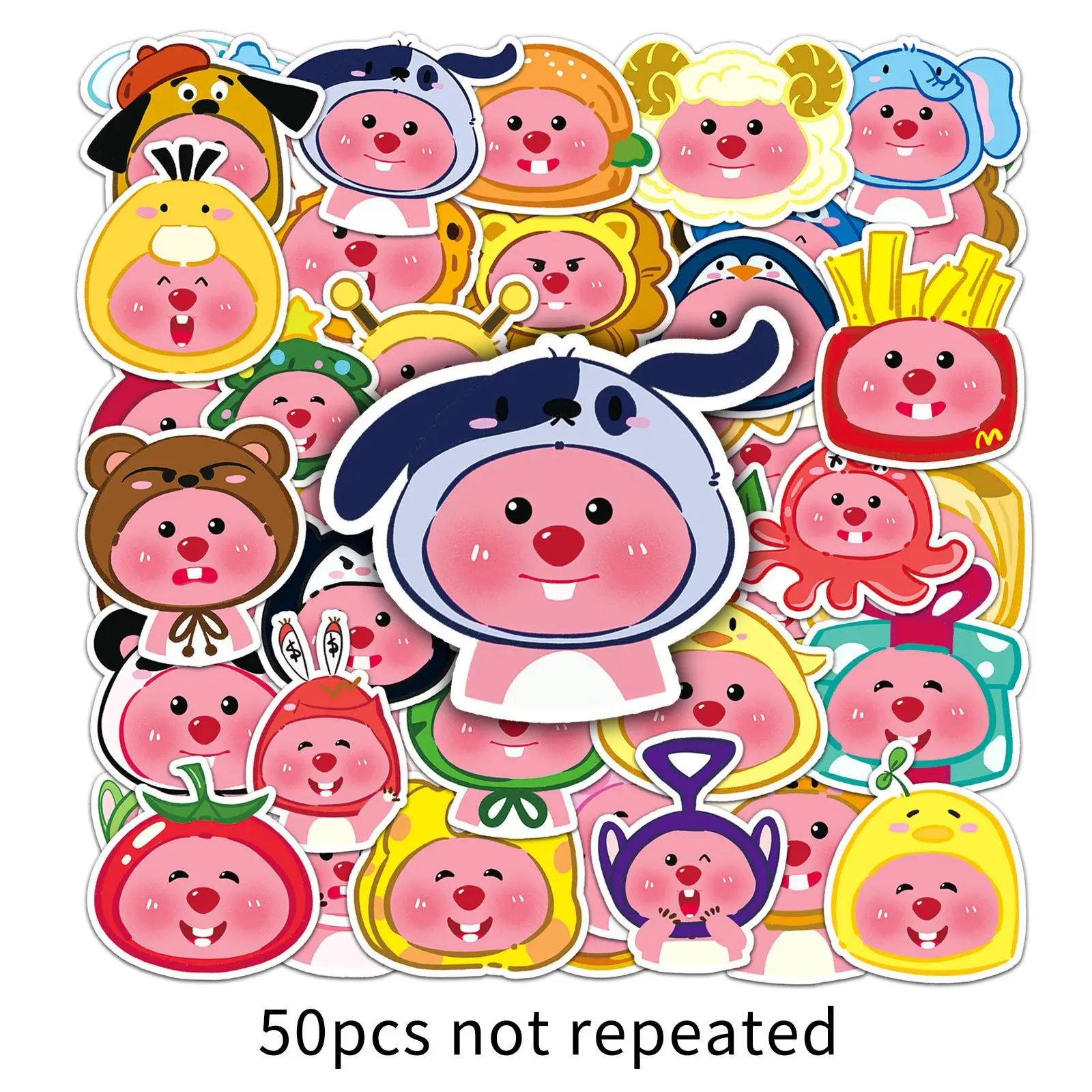 50PCS Eco-Friendly Cartoon Stickers - Pororo the Penguin & Beaver for ...