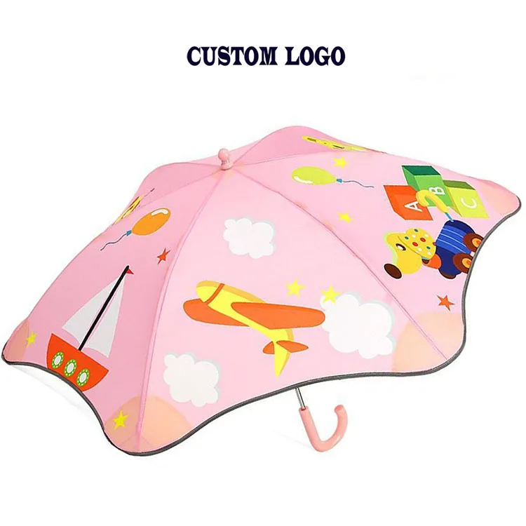 Umbrella Supplier Reflective Strip Blunt Umbrella Black Coating Round ...