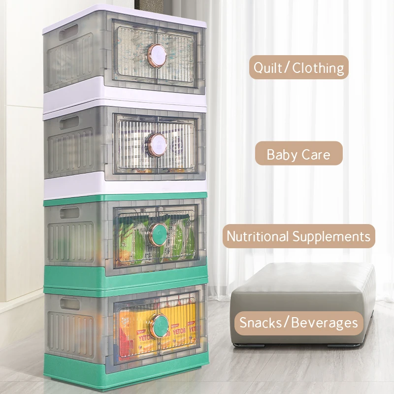 2023 Modern Design Collapsible Folding Storage Bin With Lid And Door ...