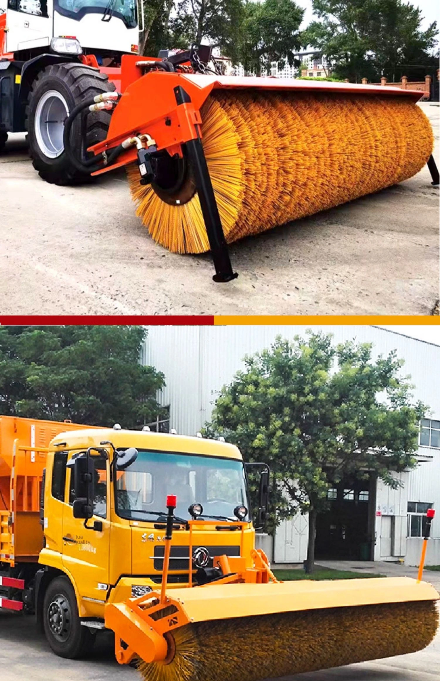 Snow Thrower Blower Street Cleaning Broom Road Sweeper Truck Snowplow ...