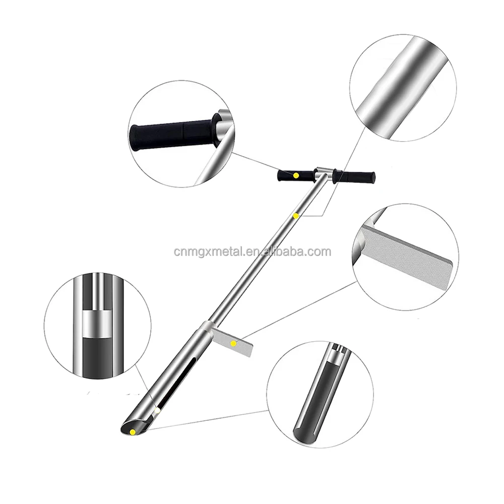 Customized High Quality 304 Stainless Steel Tube T-handle Soil Sampler ...