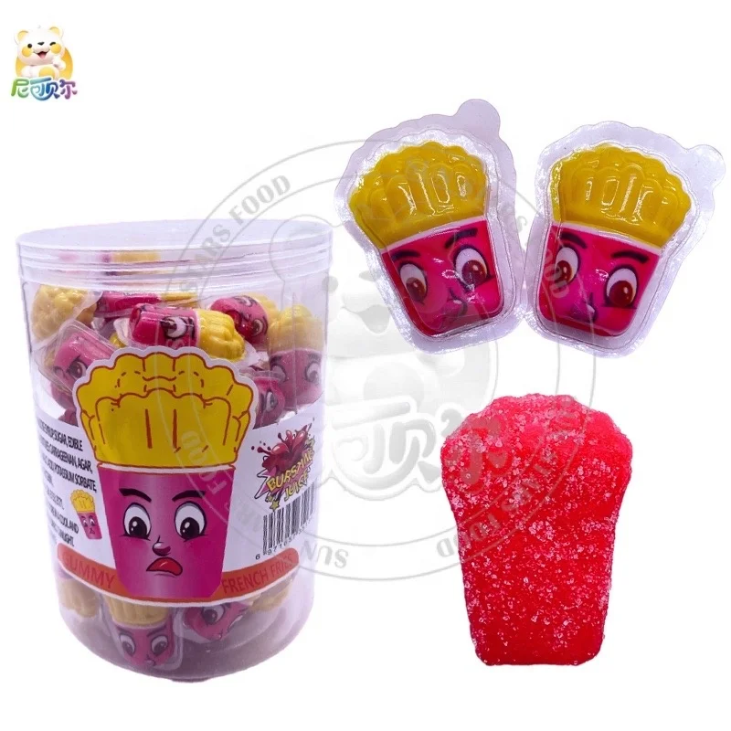 Halal French Fries Shape Gummy Candy Potato Chips Shape Soft Gummy ...