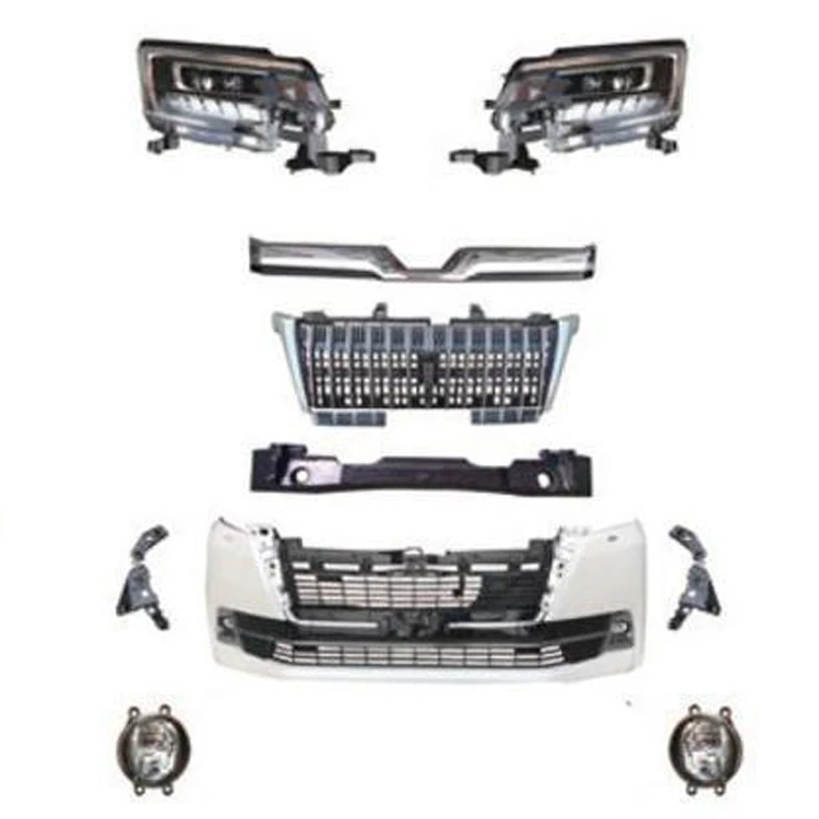 HIACE 2019 KDH300 BUMPER BODYKIT UPGRADE TO HIACE 2022 HONG QI TYPE ...