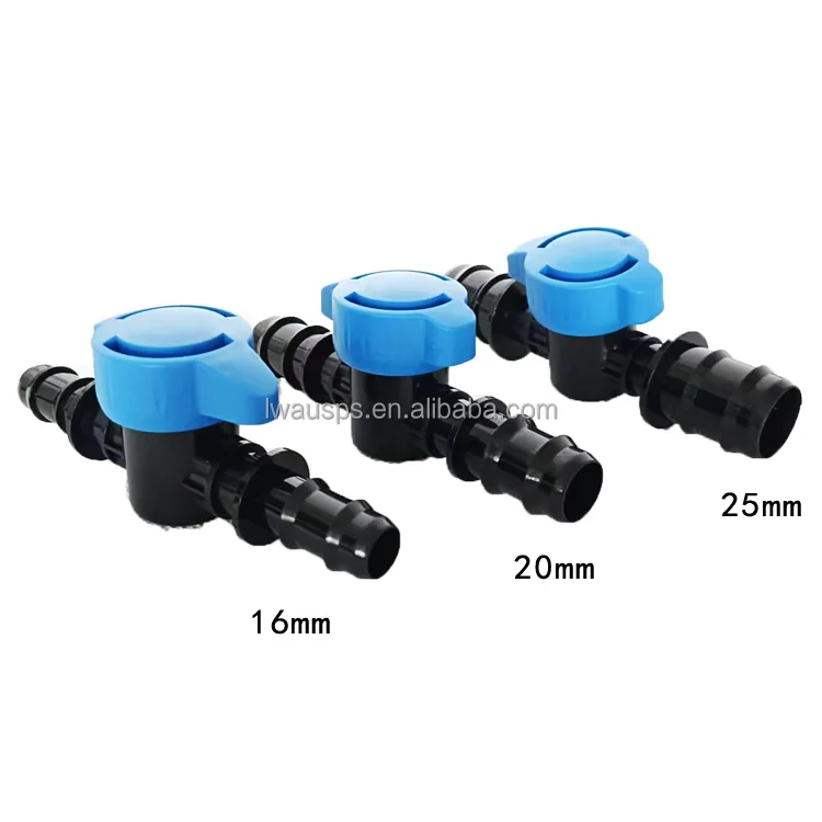16mm Plastic Mini Valve Barb Coupling Valve Agricultural Garden Drip ...