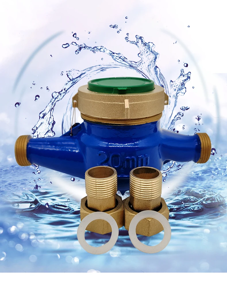 Brass Material Copper Connection Wet Diel Type Dn15 Mechanical Water ...