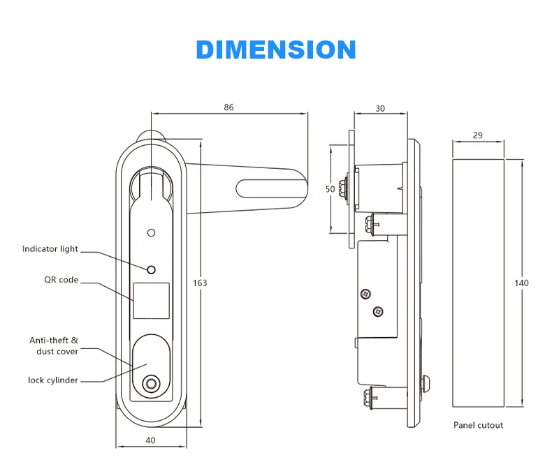 Idc Data Center Computer Room Electronic Door Lock Push Button Cabinet ...
