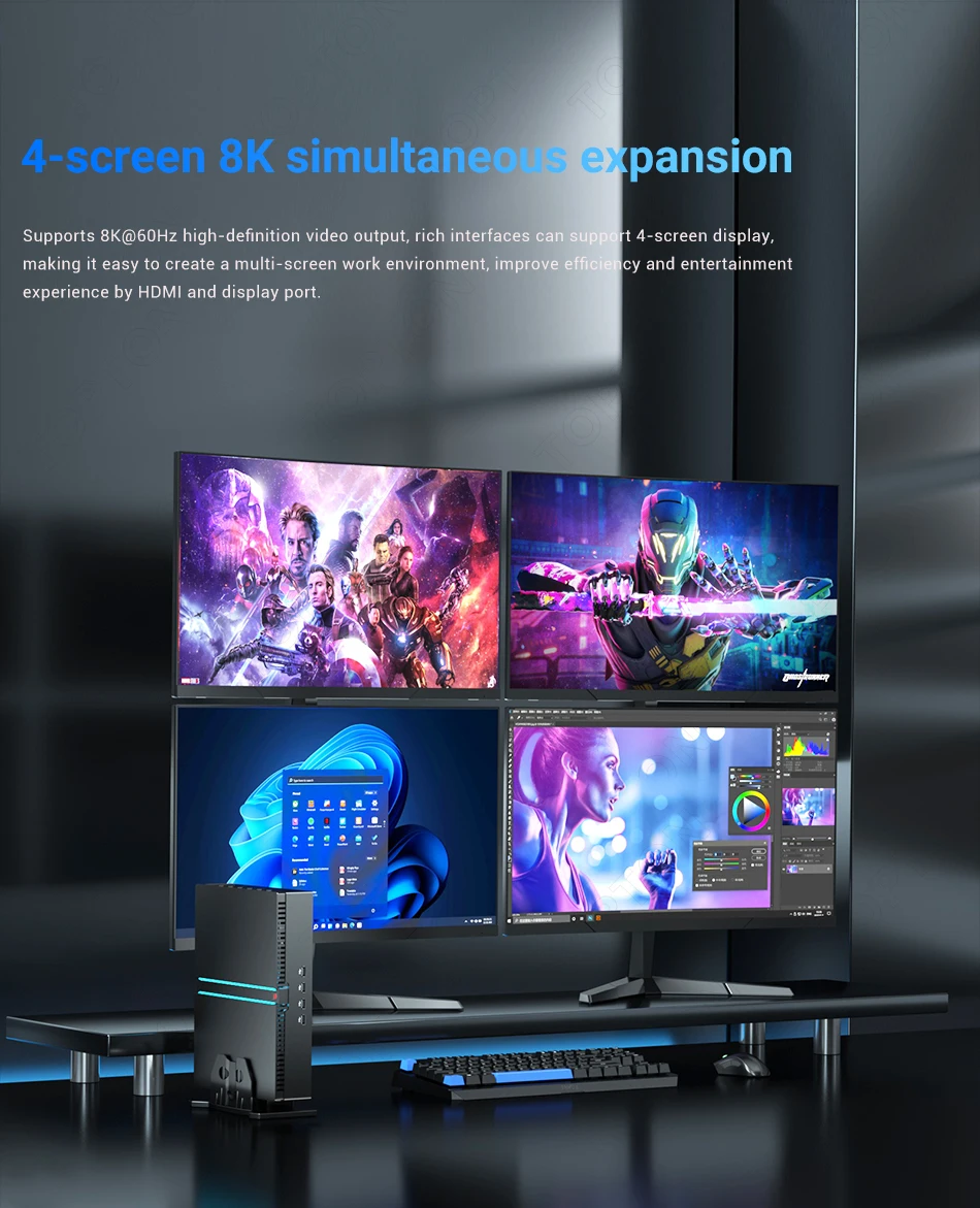 Power Mini PC Gamer Beast I9 14900F I7 14700F NVI-DIA RTX 4070 12G ...