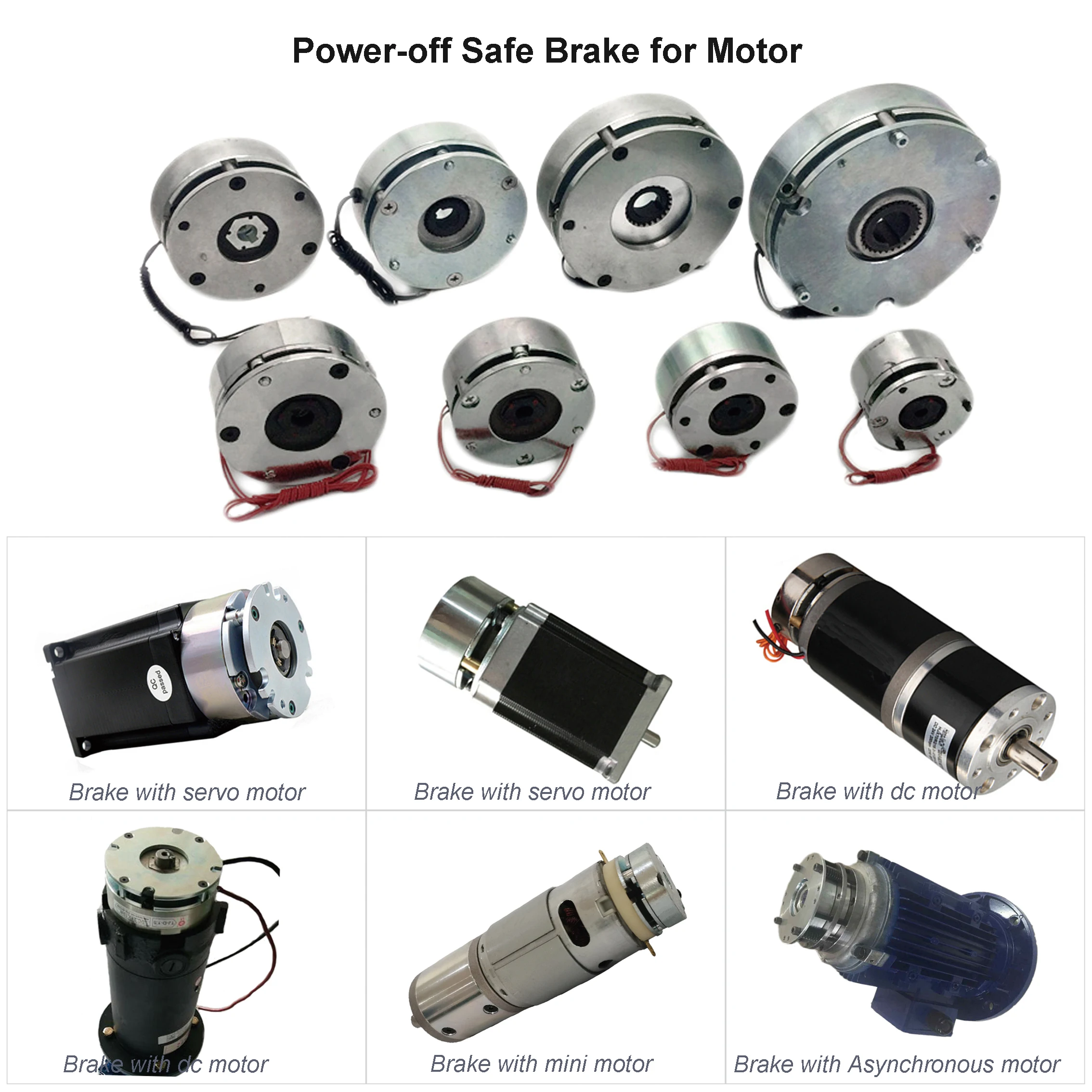 24V DC Safe Electric Motor with Power-off Brake Feature