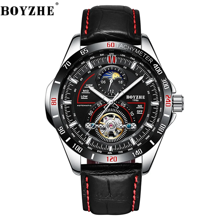 BOYZHE WL019 Stainless Steel Band Mechanical Watches