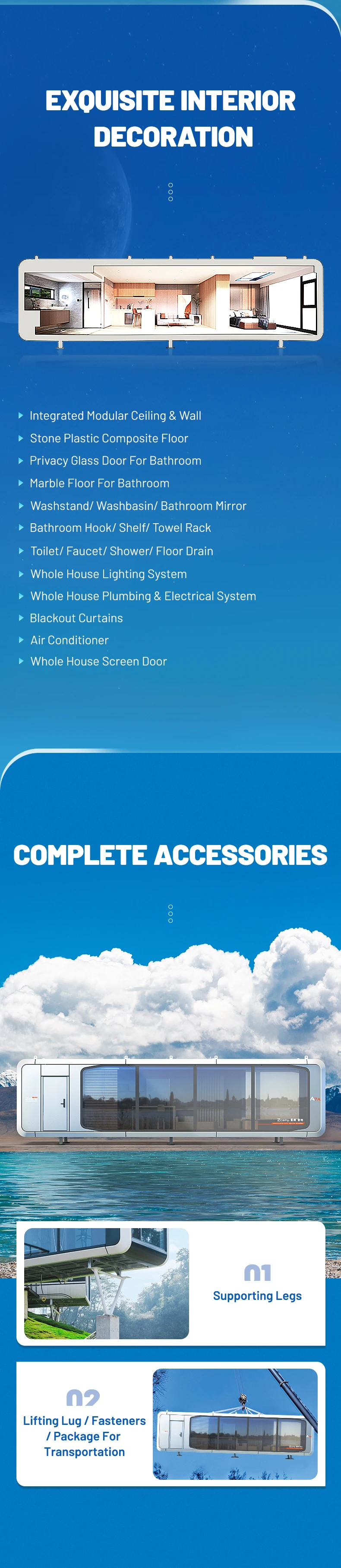 Zcamp A7 Luxury Extendable Container House for Outdoor Travelling