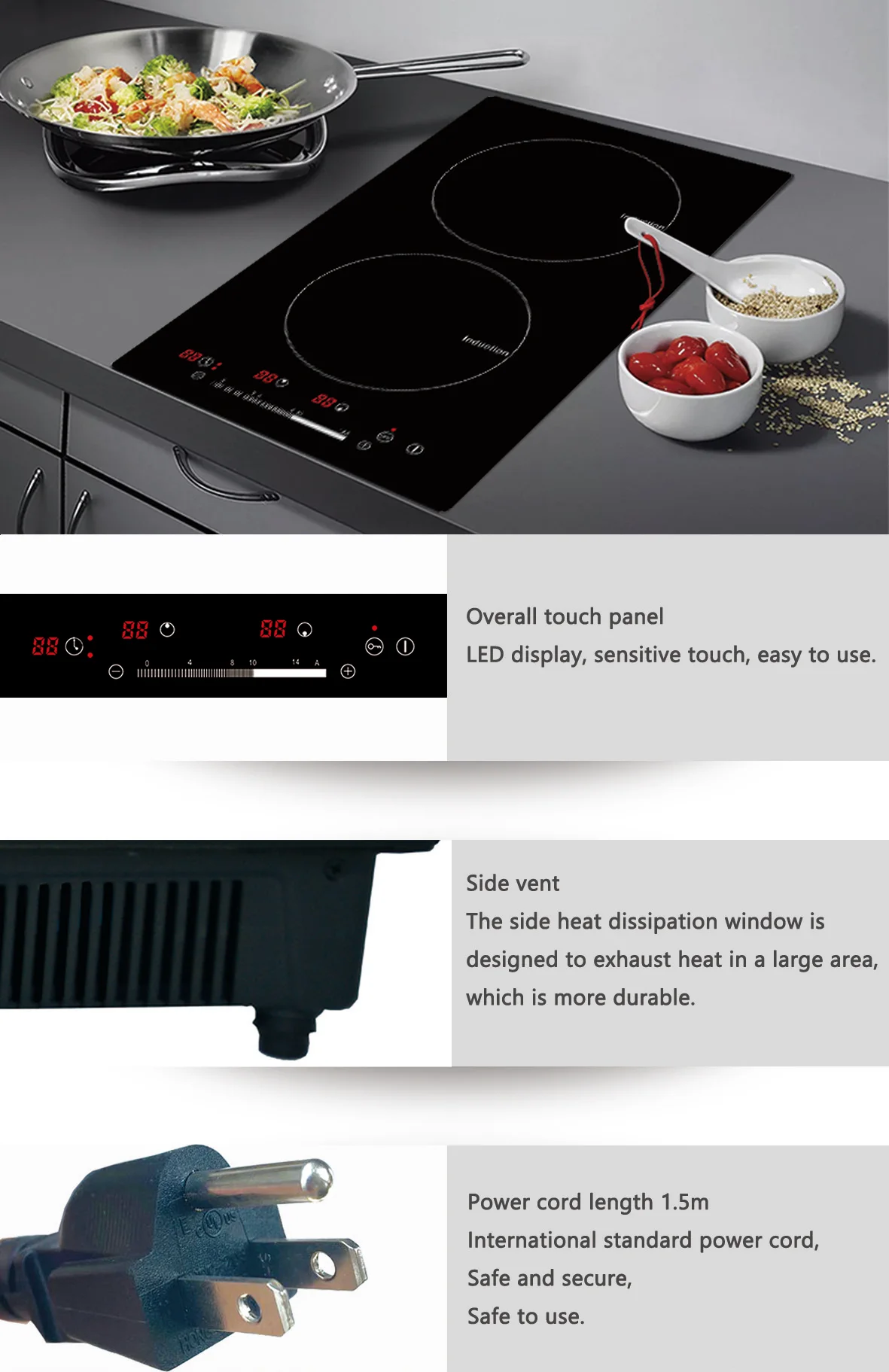 Hidden Dual Induction Cooker 2200w Induction Cook Top Induction Cooker ...