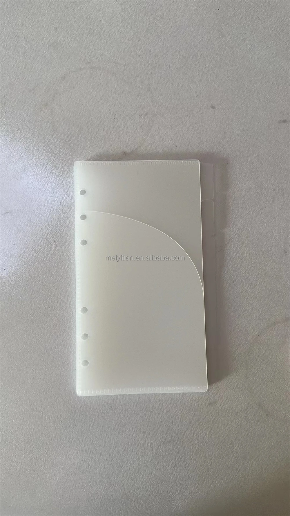 A6 Pink Frosted PP Cash Envelopes with 6 Tabs & 2 Pockets