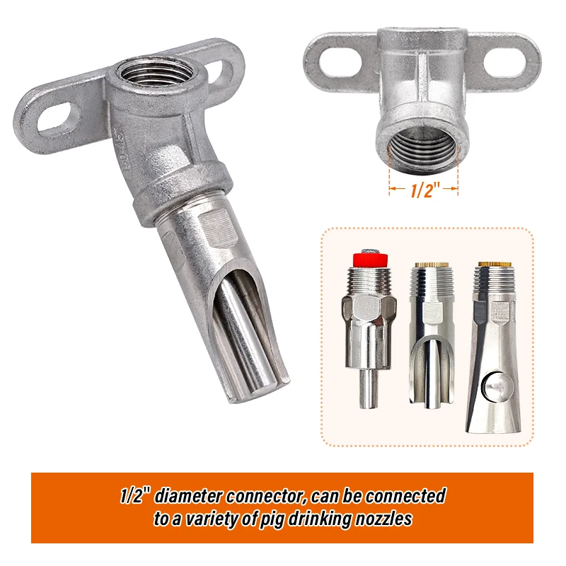 Stainless Steel Pig Nipple Drinkers - Durable & Efficient