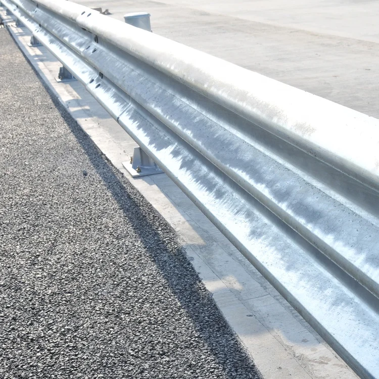 Steel Road W Beam Crash Barrier Roadway Safety Metal Highway Barricade ...