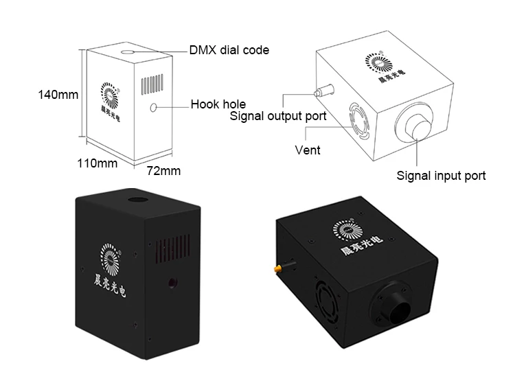 Nightclub DMX RGB Spinning Tube Pixel Stage Light 360 Rotating Tube