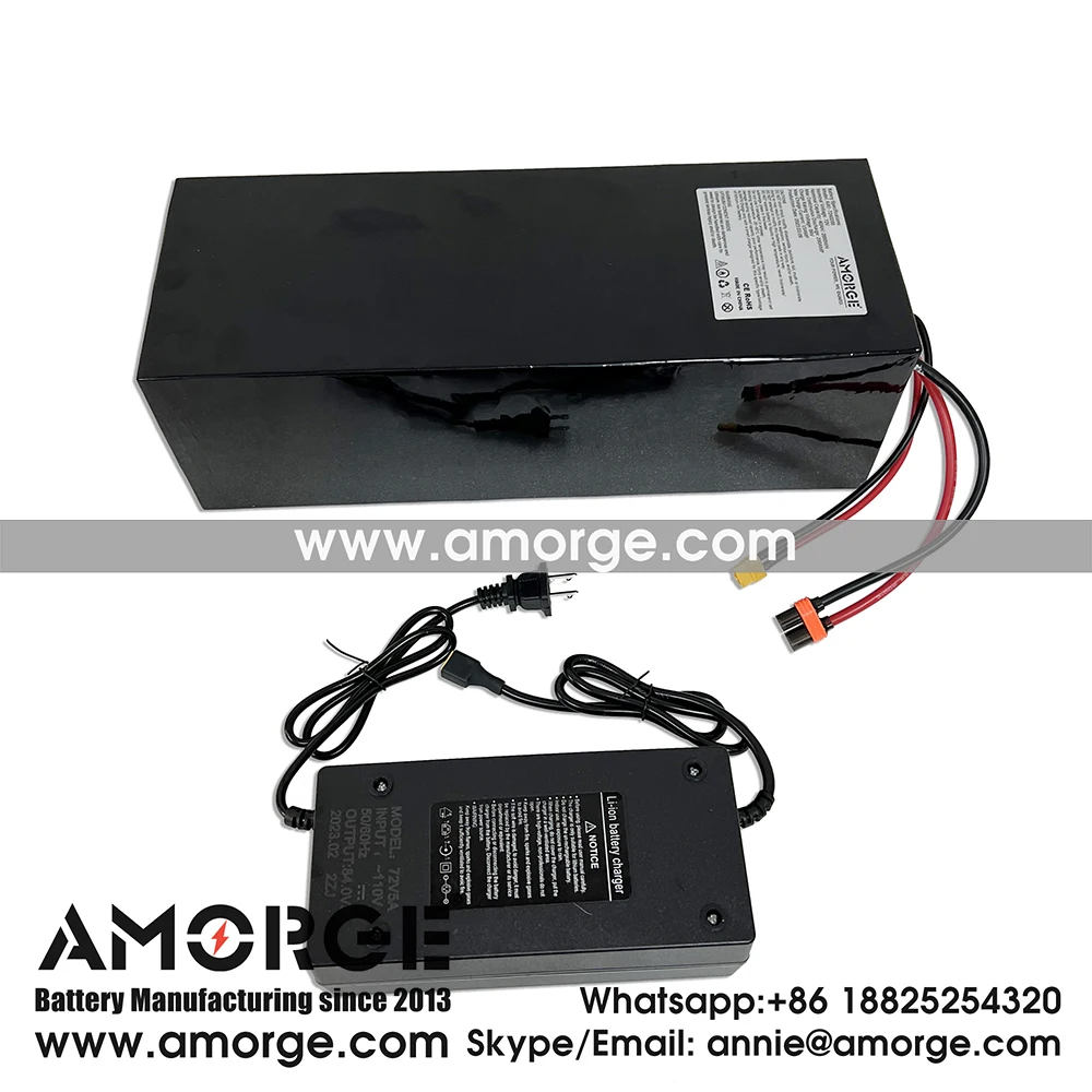 Amorge 72v 40ah Battery Pack with Charge Indicator - 800-1000 Cycles