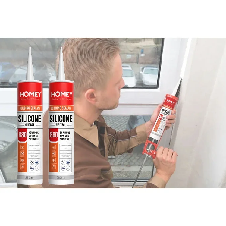Homey Weatherproof Window Door Frame Silicone Sealant Building Clear ...