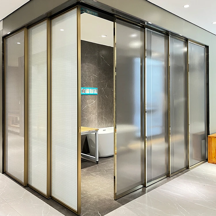 Stainless Steel Frame Telescopic Sliding Door System for Office ...