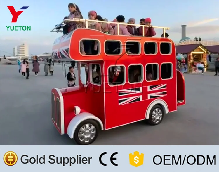 Scenic Fairground Attractions Park Equipment Mini Tourist Double-Decker ...