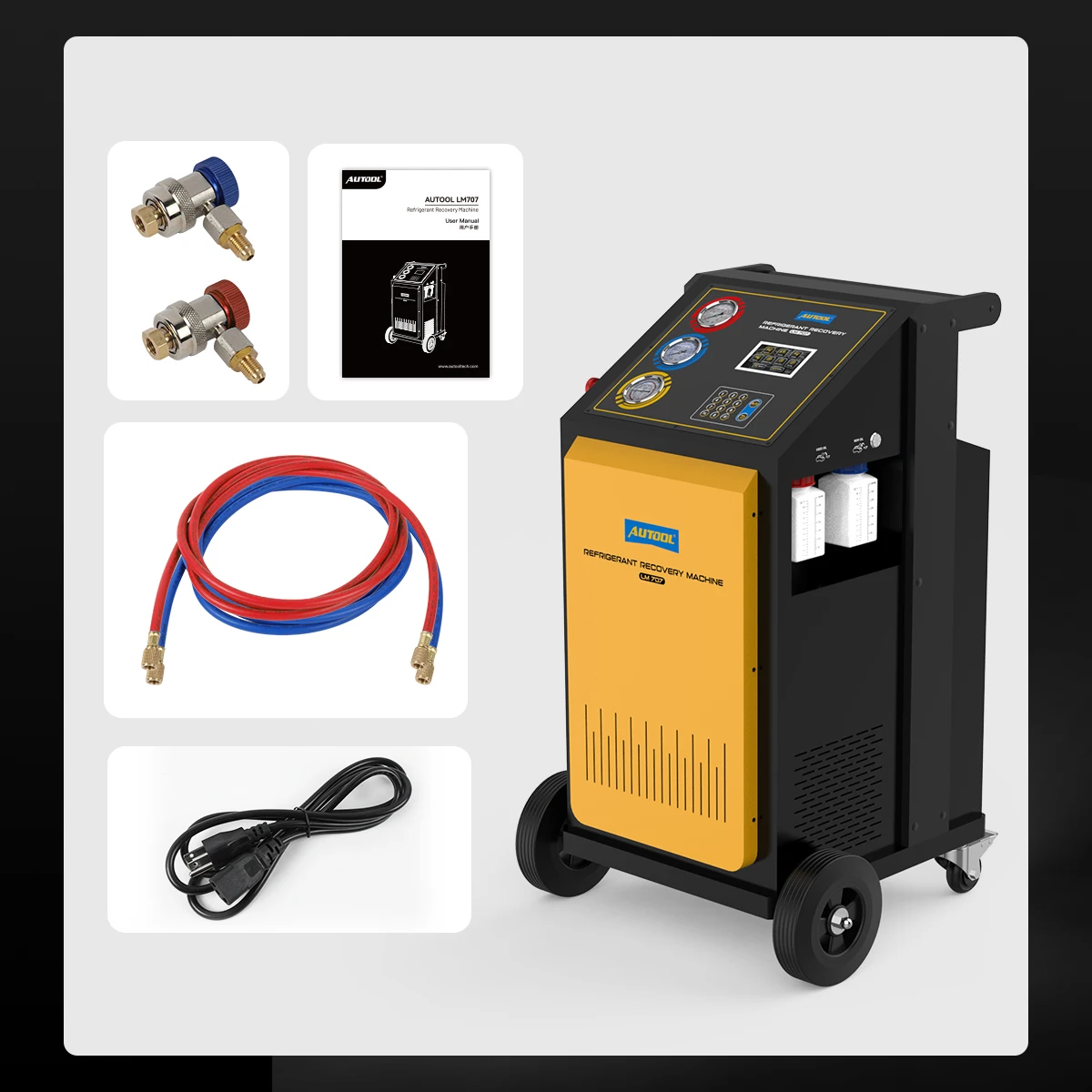 AUTOOL LM707 Portable Automotive R134a Refrigerant Recovery Machine