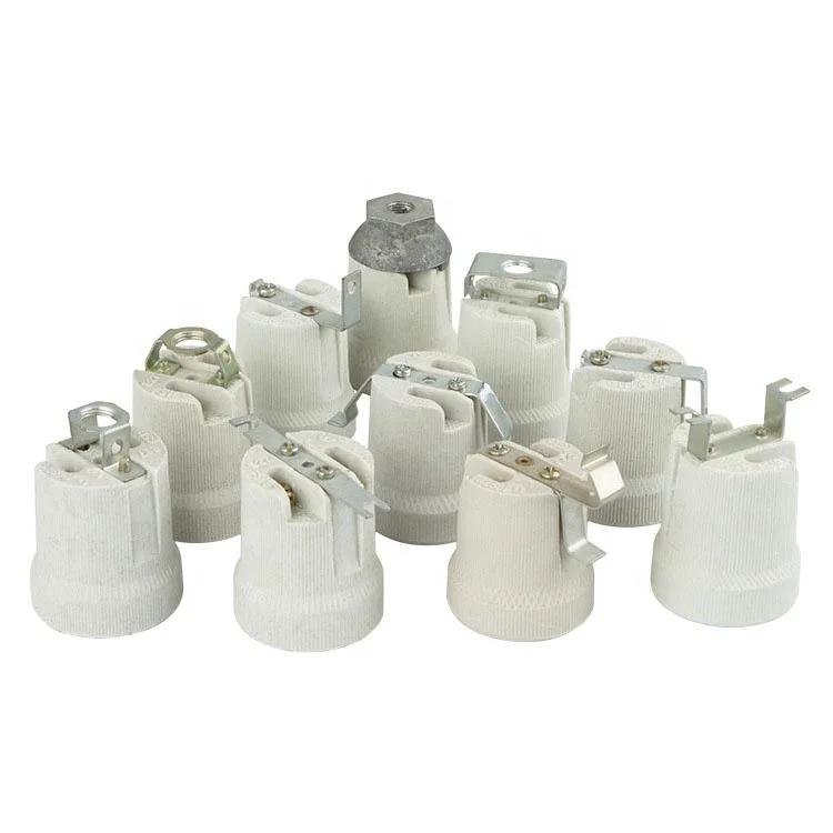 E27 Ceramic Lamp Socket Screw Light Bulb CE Certification Lamp Holder ...
