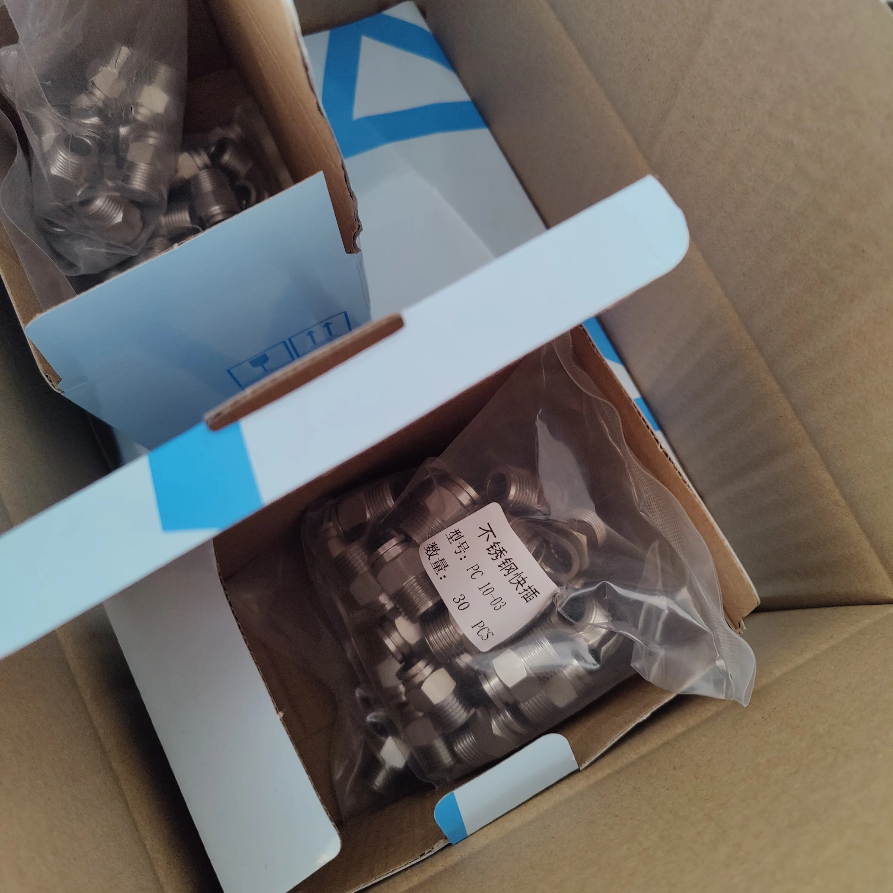 Factory Stainless Steel Fitting Pneumatic Fittings Parts Connectors Pc ...