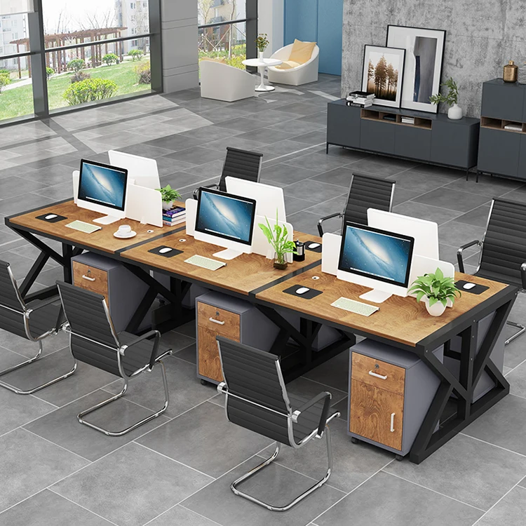 4 People Workstation Table Modern Office Workstation Modular Furniture ...
