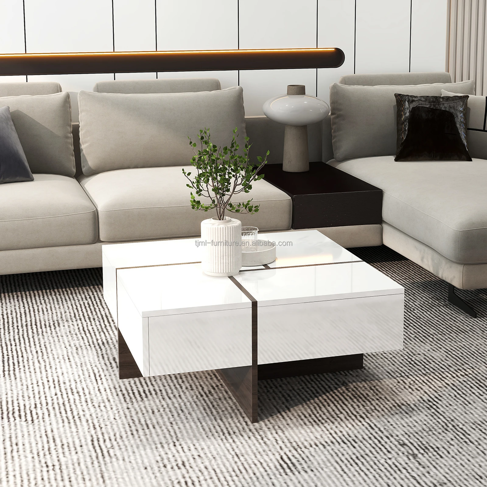 Modern Design Wooden Tea Coffee Table Minimalist Center Tea Table For ...