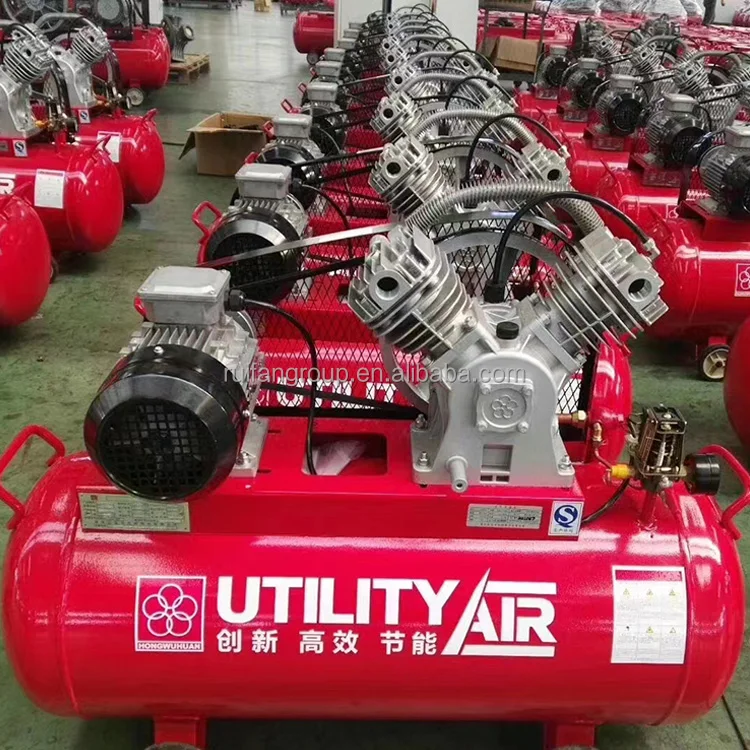 Small Belt Electric Piston Air Compressor 8 Bar 100l Piston Compressor - Buy Small Air ...