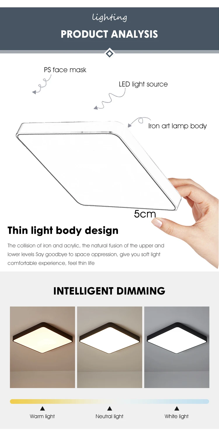 PUZHUOER LED Ceiling Lights - Bright, Efficient, and Stylish